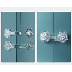 Baby Guard Child Lock Door Lock Drawer Lock Children's Door Lock Baby Guard Child Safety Lock Drawer Stopper Refrigerator Kitchen Door Stopper 360 Degree Rotation (5 Long / 5 Short)