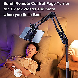 GEVO TIK Tok Bluetooth Remote Control Page Turner for iPhone Android Ipad Cell Phone Camera Remote Shutter Selfie Button, Bluetooth Ring (White)