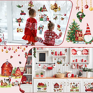 16 Sheets Christmas Rub on Transfers for Crafts and Furniture Rub on Transfers Stickers Xmas Farmhouse Reindeer Stickers Rub on Decals for Home Party Favor Wood DIY Craft, 5.9 x 5.9 Inch