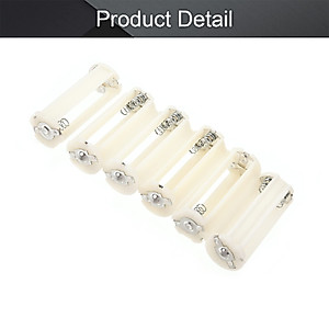 Bettomshin 6Pcs AAA Size Series Connection Battery Convertor Adapter Holder White