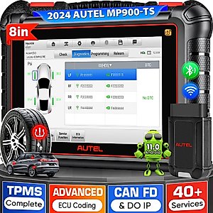 Autel MaxiPRO MP900TS Scanner, 2024 8IN MP900-TS Upgrade of MP900BT/ MS906TS/ MP808S-TS, DoIP CAN-FD, Full TPMS as MS906 Pro-TS, Advanced ECU Coding, 40+ Services, BiDirectional Control, Auto Scan 2.0