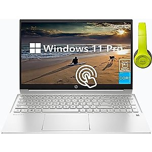 HP Pavilion 15.6 Inch FHD Touchscreen Business Laptop with 12th Gen Intel Core i7-1255U, 8GB RAM, 512GB SSD, Backlit Keyboard, HDMI, Windows 11 Pro, Silver, PCM