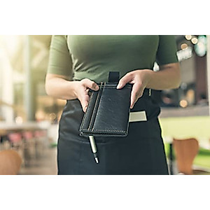 DUSKCOVE 12 Pack Server Aprons with 3 Pockets - Waitress Aprons for Women Men Water Resistant Half Aprons with Added Long Waist Strap