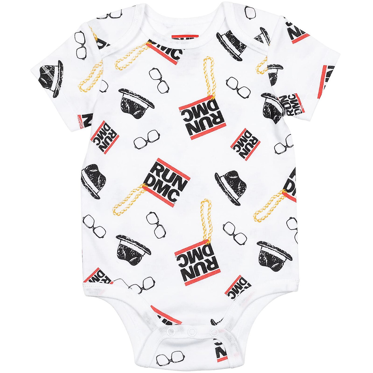 RUN--DMC Hip Hop Newborn Baby Boys 3 Pack Bodysuits Black/White/Gray 6-9 Months