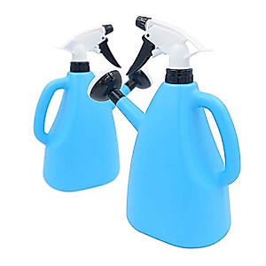 FEIBEN Watering Can with Sprayer for House Bonsai Plants,Blue 40.57oz/1200ml,2 in 1 Dual Use Balcony Disinfection Pressure Watering Pot