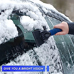 4 Pieces 10 Inch Car Ice Scrapers Frost Snow Scraper Frost Ice Removal Tools Plastic Ice Shovel Scraper with Foam Grip for Car Truck Windshield Home Window