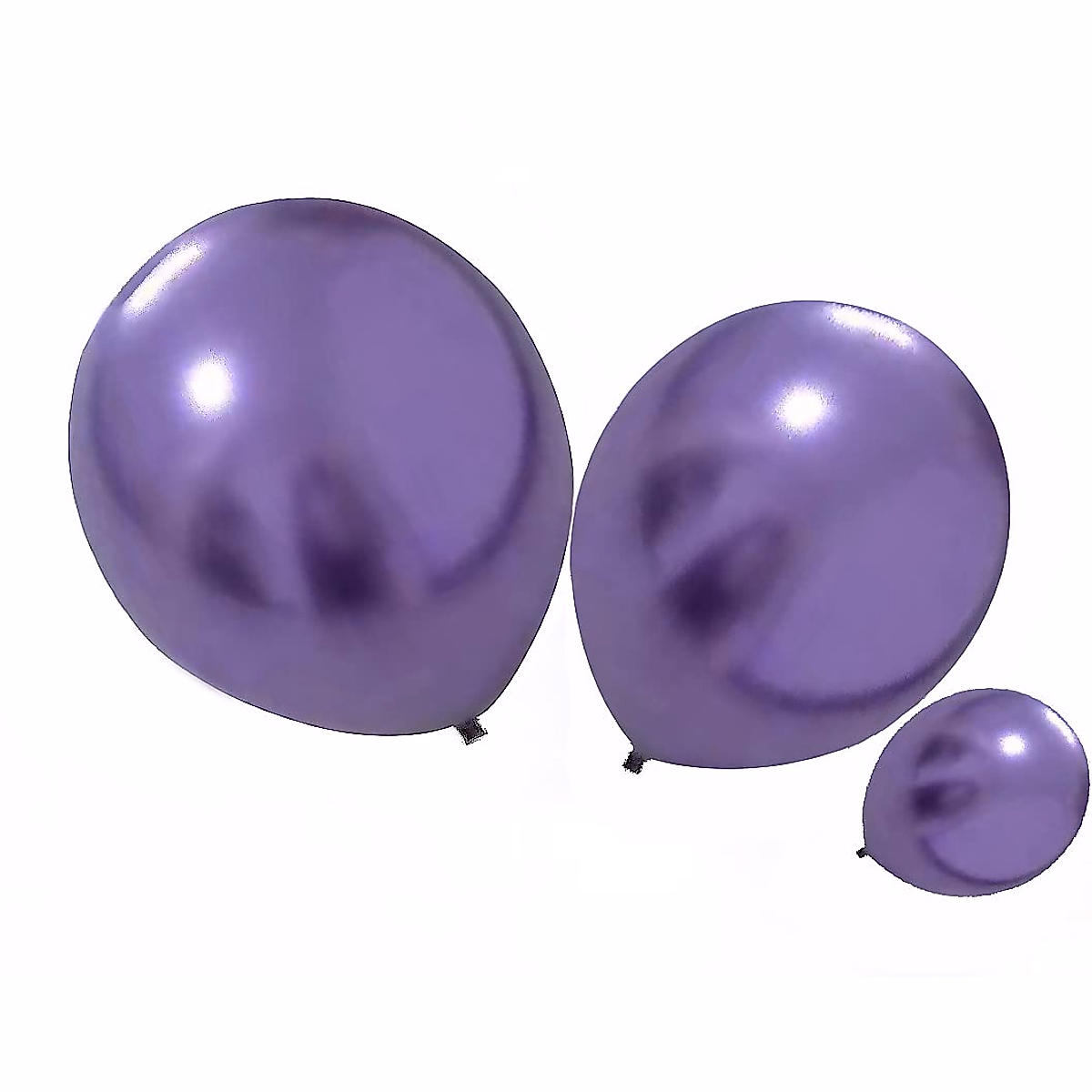 62pcs Metallic Purple Latex Balloons Various Sizes Chrome Balloon 12/10/5 inch Helium Balloon Perfect for Party Birthday Valentines Baby Shower Bridal Shower Wedding Anniversary Balloons