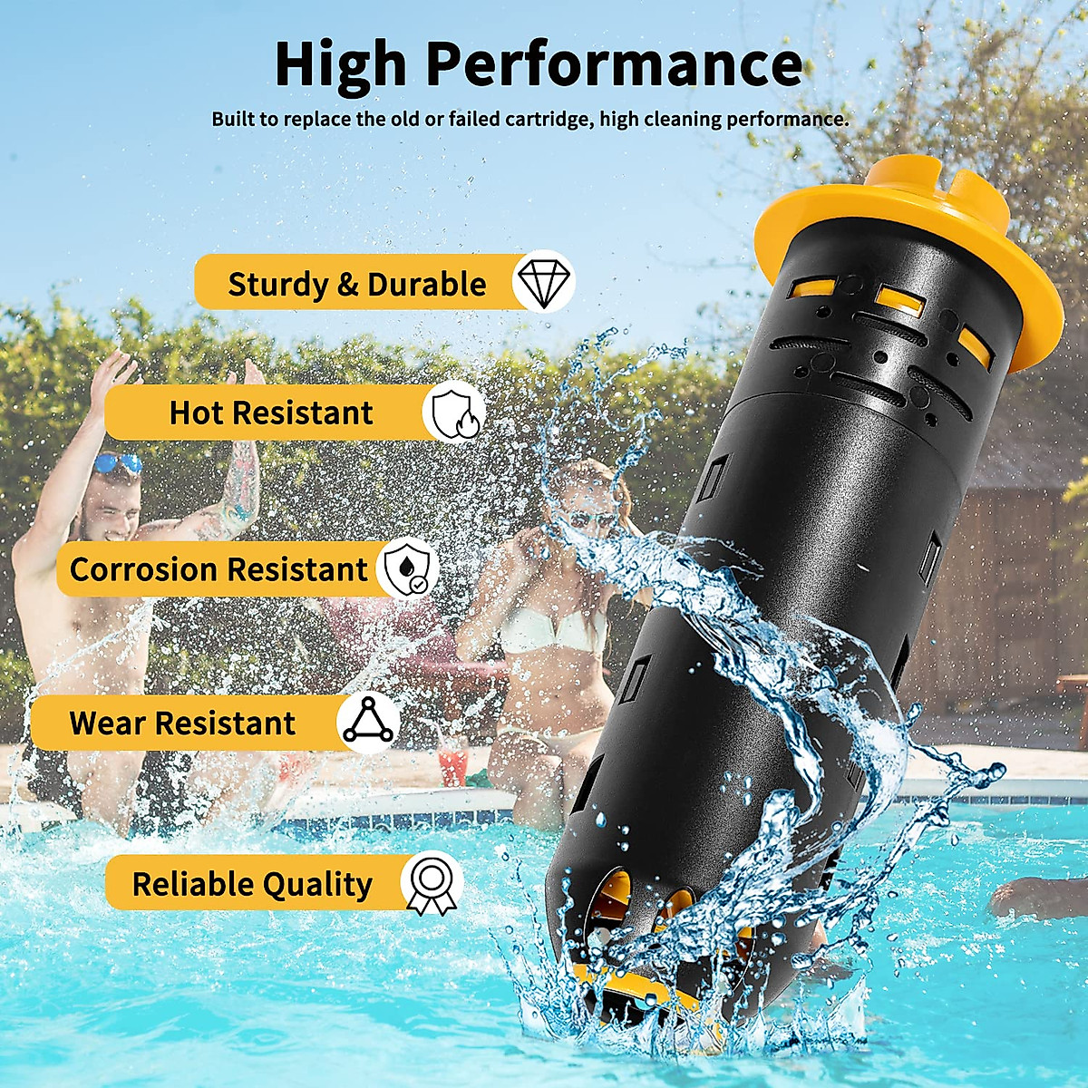 Replacement for Nature2 W28001 W28000 W26001 Mineral Cartridge Fit for All Zodiac DuoClear & Fusion Pool Sanitizers 25 35 Vessels Except Limited, for 5000-35000 Gallon Pool