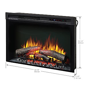 Dimplex 33 Inch Built-in Electric Fireplace - Multi-Fire XHD Firebox with Logs and Realistic Multi-Color Flames | Model: XHD33L