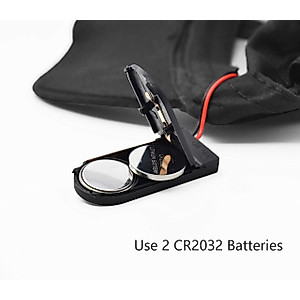 Hands Free LED Baseball Cap Hat for Outdoor Jogging Hip Hop Party Holiday Black