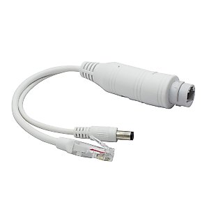 ANVISION Active 48V to 12V Waterproof PoE Splitter Adapter, IEEE 802.3af Compliant 10/100Mbps for IP Camera AP Voip Phone and More, White