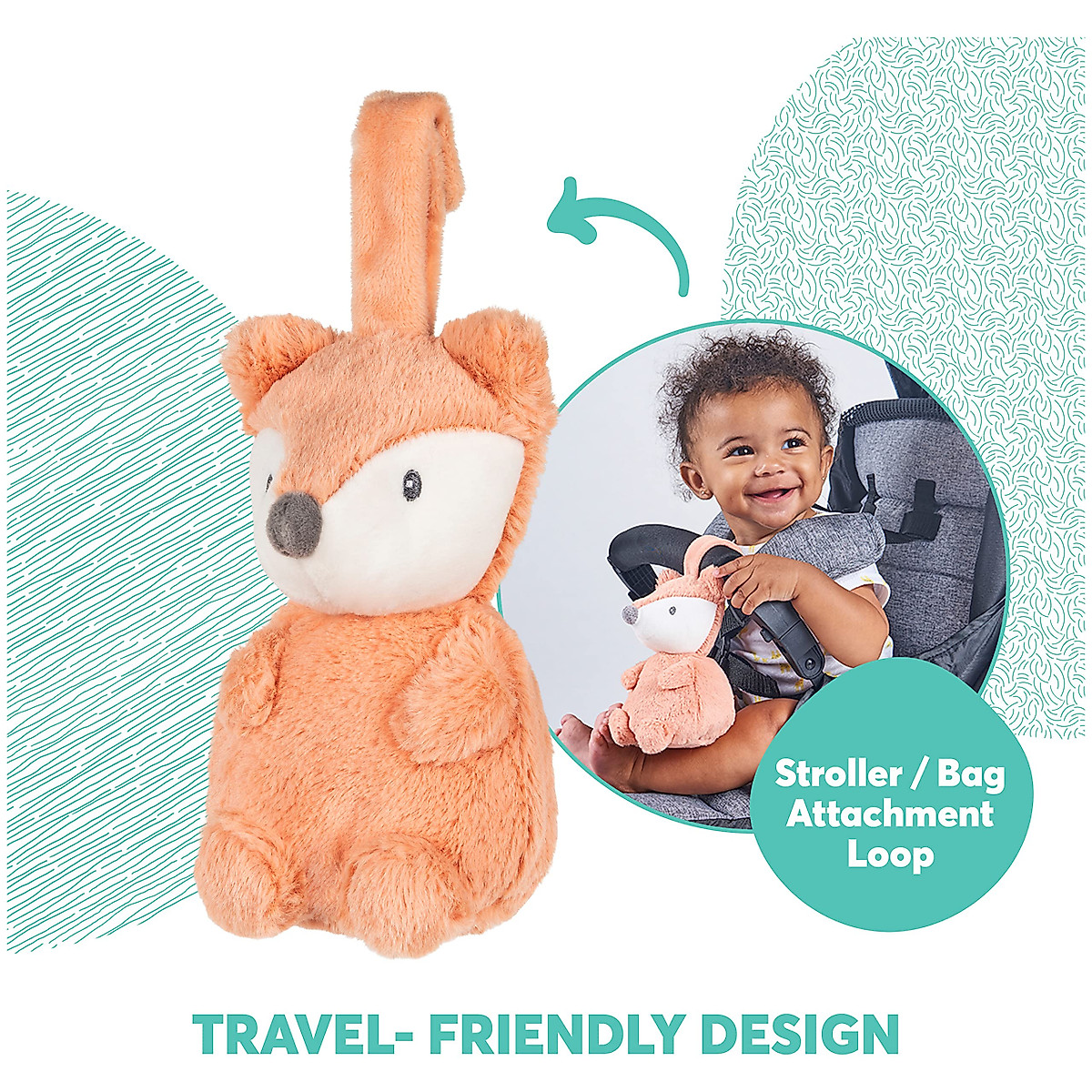 GUND Baby Lil’ Luvs Tuck-Away Lovey, Emory Fox, Ultra Soft Animal Plush Toy with Built-in Baby Blanket for Babies and Newborns