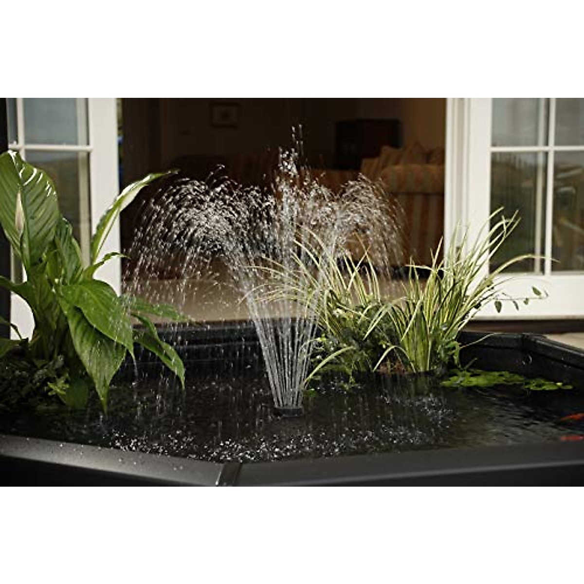 Pennington Aquagarden, Complete Raised Window Pond Kit - Octagon, Water Feature Pool, Includes Inpond 5 in 1 300 Pond & Water Pump with UV Clarifier, 106 Gallon Decking Pond, Three Fountain Displays,