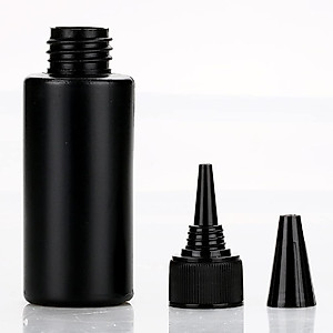 NANSHINE 10pcs 60ml(2oz) Black Plastic Squeeze Dispensing Bottles Glue Bottle Light-proof Sealed Plastic Bottle With Caps, For DIY Crafts, Glue, Liquids