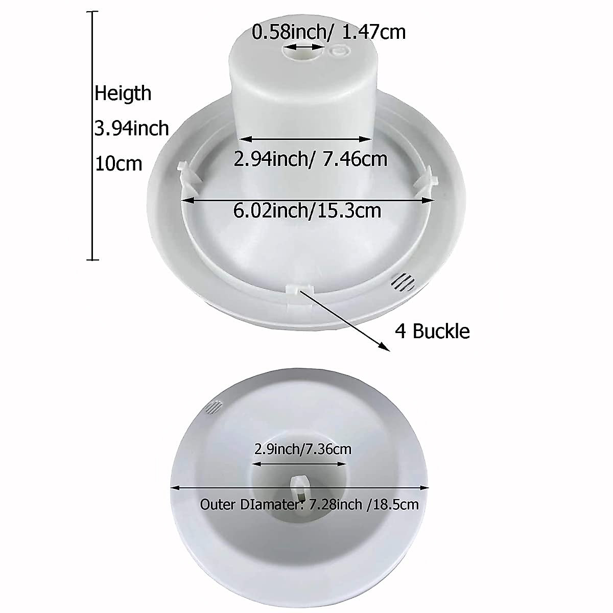 Water Cooler Water Dispenser Smart Seat WaterGuard Assembly Bottle Holder Replacement Part for Bottled Water Coolers (1 Piece/White)