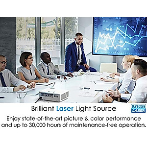 Optoma ZW403 WXGA Professional Laser Projector | DuraCore Laser Light Source Up To 30,000 Hours | Crestron Compatible | 4K HDR Input | High Bright 4500 lumens | 2 Year Warranty, White