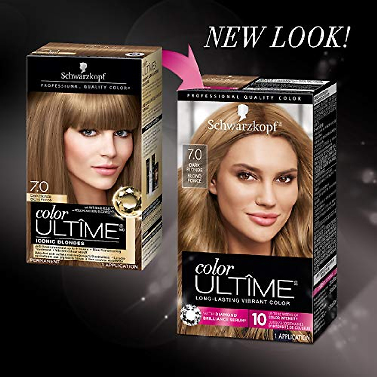 Schwarzkopf Color Ultime Hair Color Cream, 7.0 Dark Blonde (Packaging May Vary)