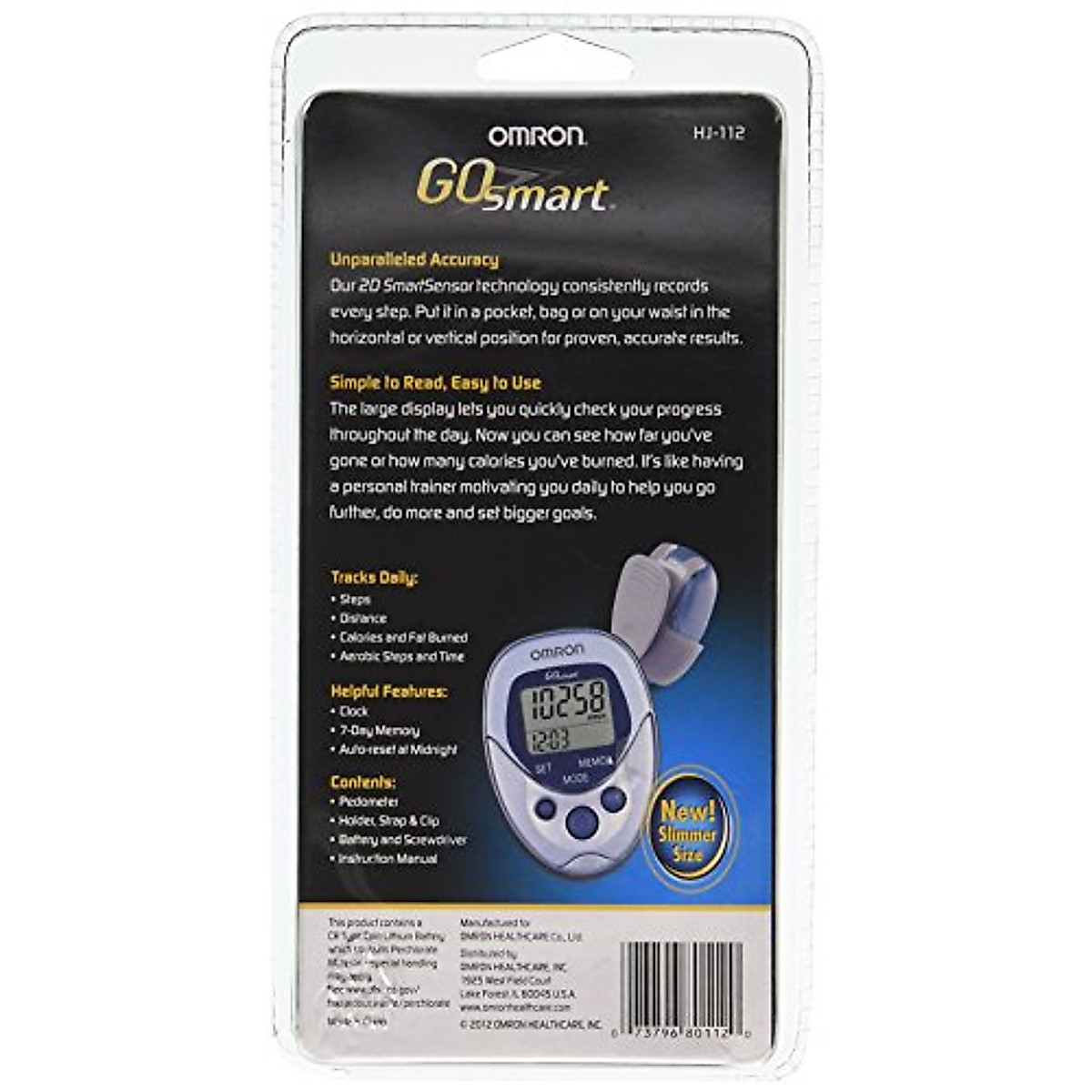 Omron HJ-112 Digital Pocket Pedometer