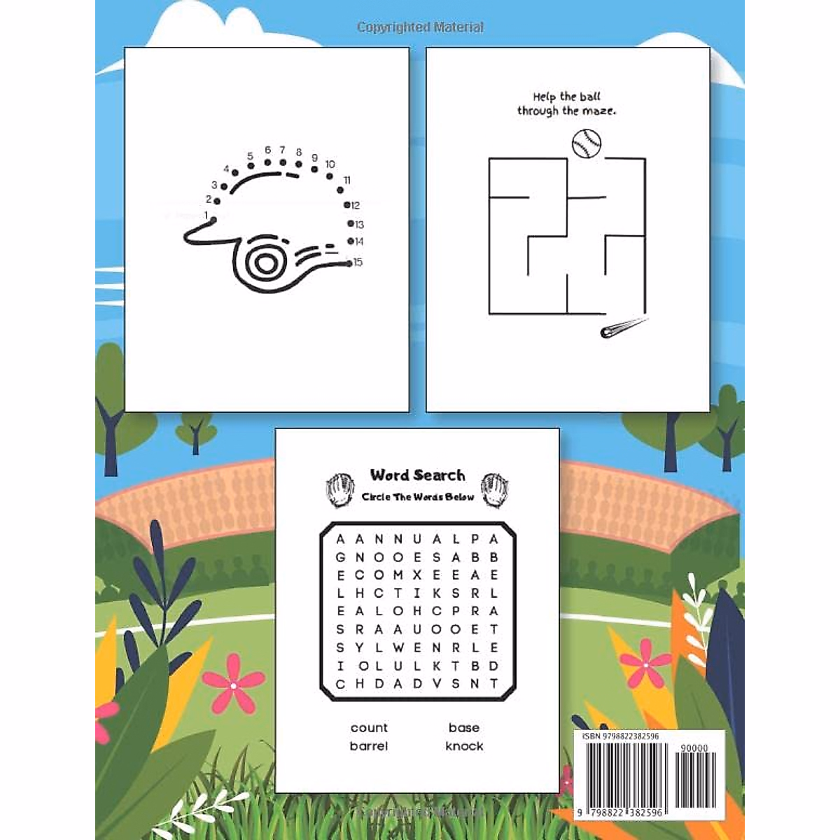 Baseball Activity Book For Kids Age 4-8: A Big Baseball Dot To Dot, Coloring, Mazes, Spot the Difference, Word Search and Count & Number Tracing ... Year Old Kids | Fun Sport Girls & Boys Gift