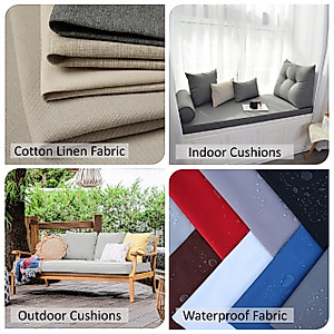 SINCERE Custom Outdoor Bench Cushion, Patio Furniture Cushions, Non-silp Waterproof Seat Cushions, Personalized Garden Cushion Seat, Bespoke Bench Pad(Custom SizeColor), Waterproof-Dark Blue