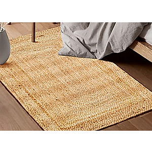 Rug 2x3',Rag Rugs,Jute Rug,Braided Rug,2x3 Rug,Jute Rugs,Jute Handloom Rug 2x3', Farmhouse Area Rugs, Natural Braided Doormat for Kitchen Entryway Pets Playing Rugs - Natural