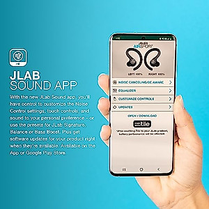 JLab JBuds Air Sport Gen 3 True Wireless Bluetooth Earbuds + Charging Case, Graphite, IP66 Sweat Resistance, Multipoint, Dual Connect, 3 EQ Sound Settings, Find wth Tile