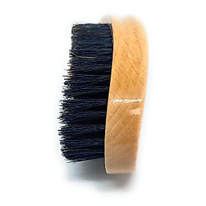 THEFANSI Original Beard Brush for Men With 100 First Cut Boar Bristles. Made in Pear Wood and Firm Bristles. THEFANSI Hair Brush Keeps hair clean, healthy, shiny and protected