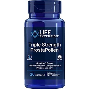 Life Extension Triple Strength Prosta Pollen – Prostate Health – 1 Daily – Gluten-Free – 30 Softgels