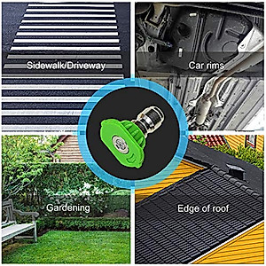 Buyplus Telescoping Pressure Washer Wand, 24 Feet Telescopic Lance with 2 Extension Wands, 1 adapters, 5 Spray Nozzle Tips and Support Belt, 4200 PSI Max Pressure