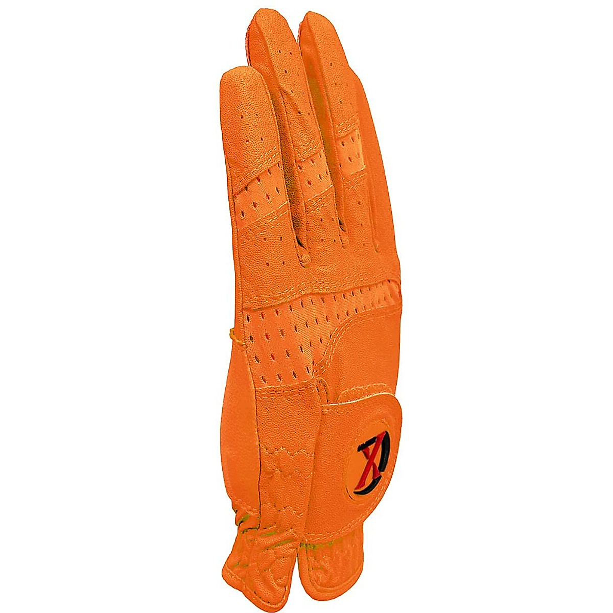 XEIRPRO Premium 4 Pack All Weather Golf Gloves for Men Worn On Right Hand for Left Handed Golfer- Comfort and Secure Fit Ultra Grip Leather Soft Flexibility (Small, Orange)