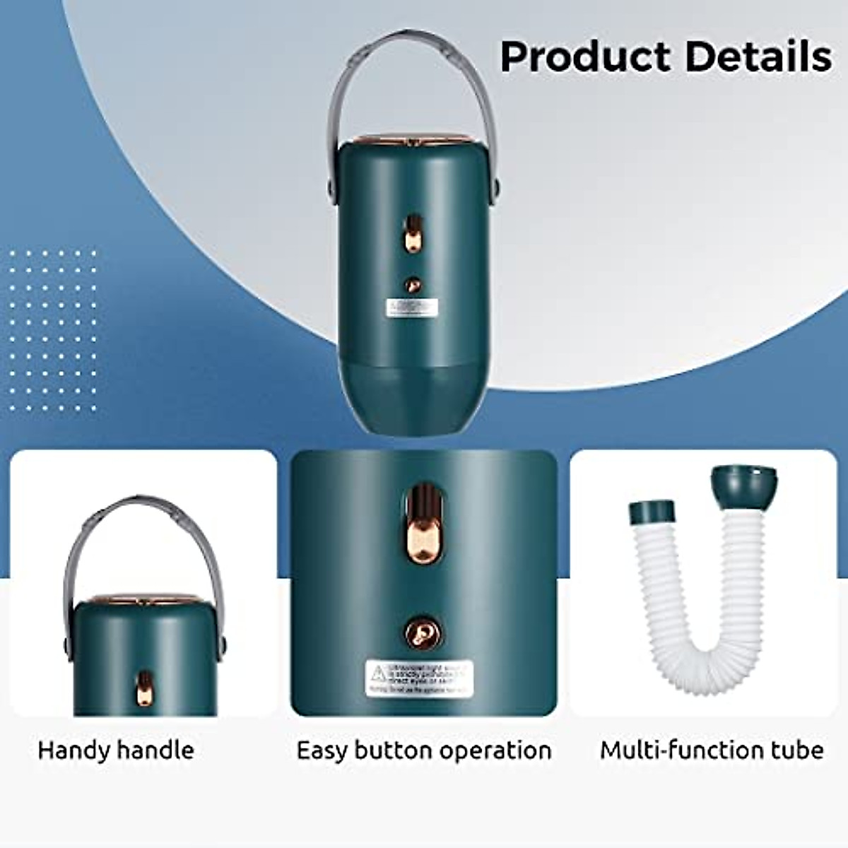 Homaisson Portable Clothes Dryer, 200-400W Multifunctional Small Dryer with Big Clothes Bags and Warm Shoe Expansion Tube for Travel Home Laundry