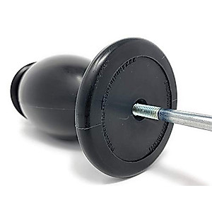 OPTIMUM Memorial Cemetery Flower Vase - Plastic (Black Stone) with Metal Ground Spike, Grave Marker, Decorations for Gravesite, Headstone Flowers Holder, Garden Lawn & Yard