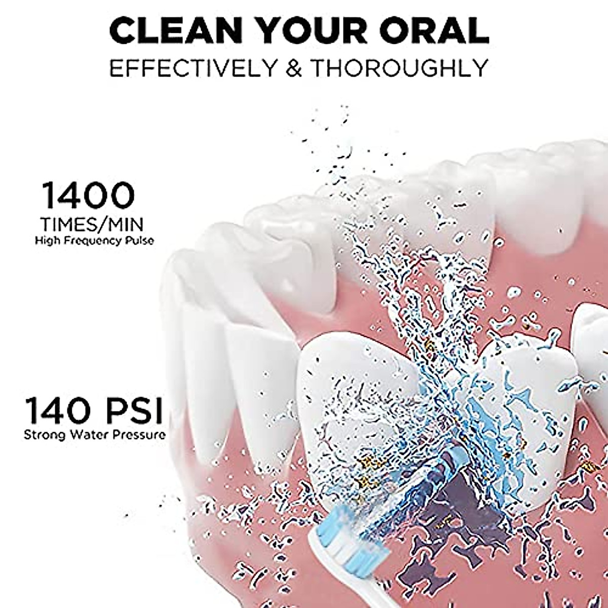 Water Dental Flosser with The Toothbrush Combo,One Device Switch from Sonic Brushing to Water Flossing Ultrasonic Toothbrush 3in1 with Storage Bag for Home and Travel (White 2.0)