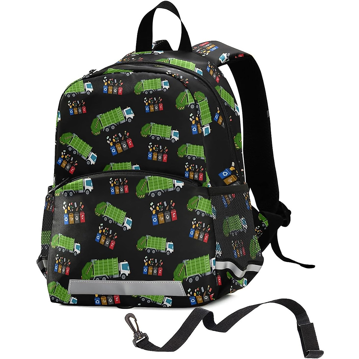 XDMXY Garbage Truck Kid's Toddler Backpack for Boys Girls Preschool Nursery with Safety Leash (01145)