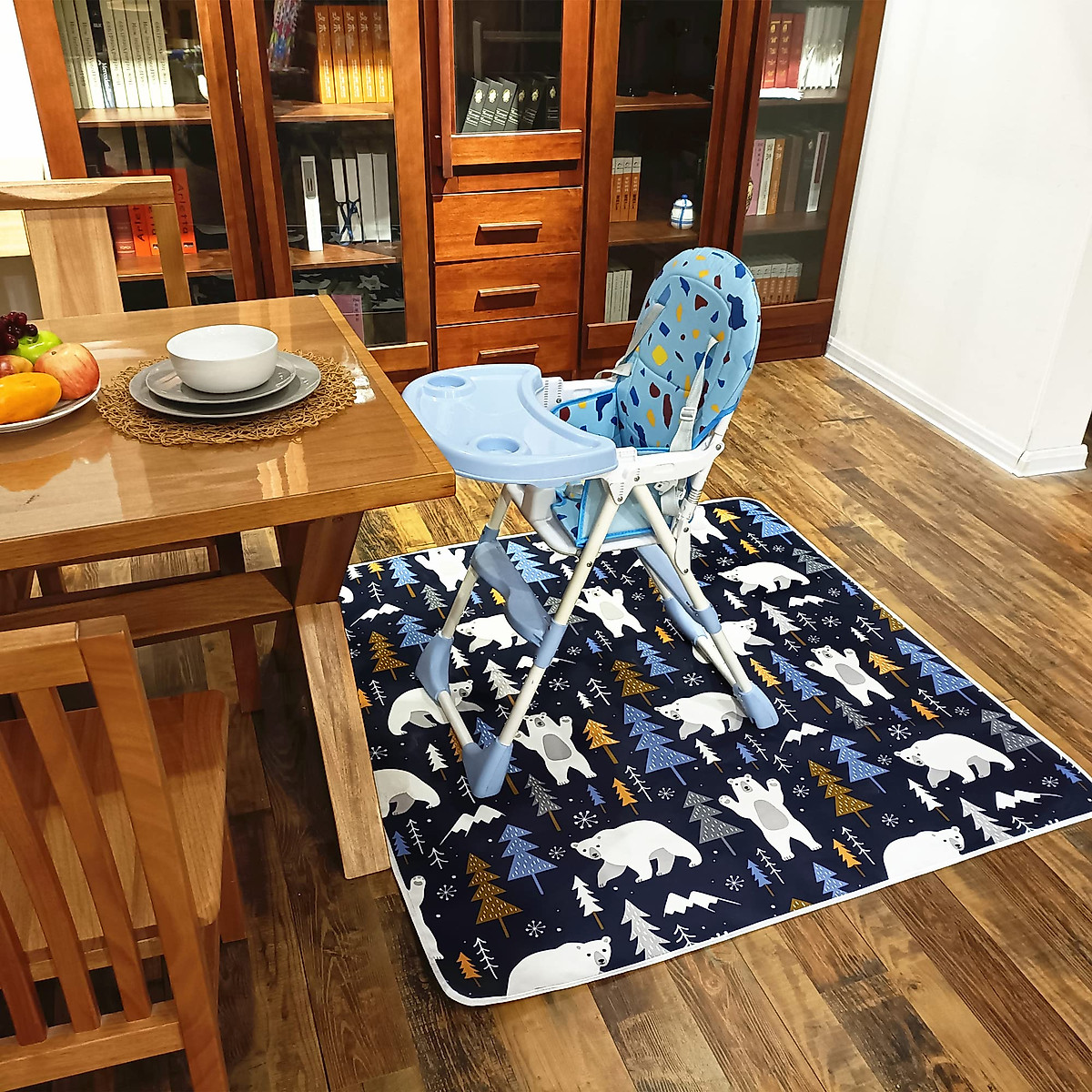 Baby Splat Mat High Chair Mat for Floor ， Large Splat Mat for Kids Arts and Crafts