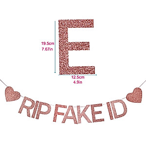 21st Birthday Decorations for Her Happy 21st Birthday Banner 21st Birthday Sign 21st Birthday Party Supplies 21st Birthday Decorations for Women Birthday Banner (RIP FAKE ID)