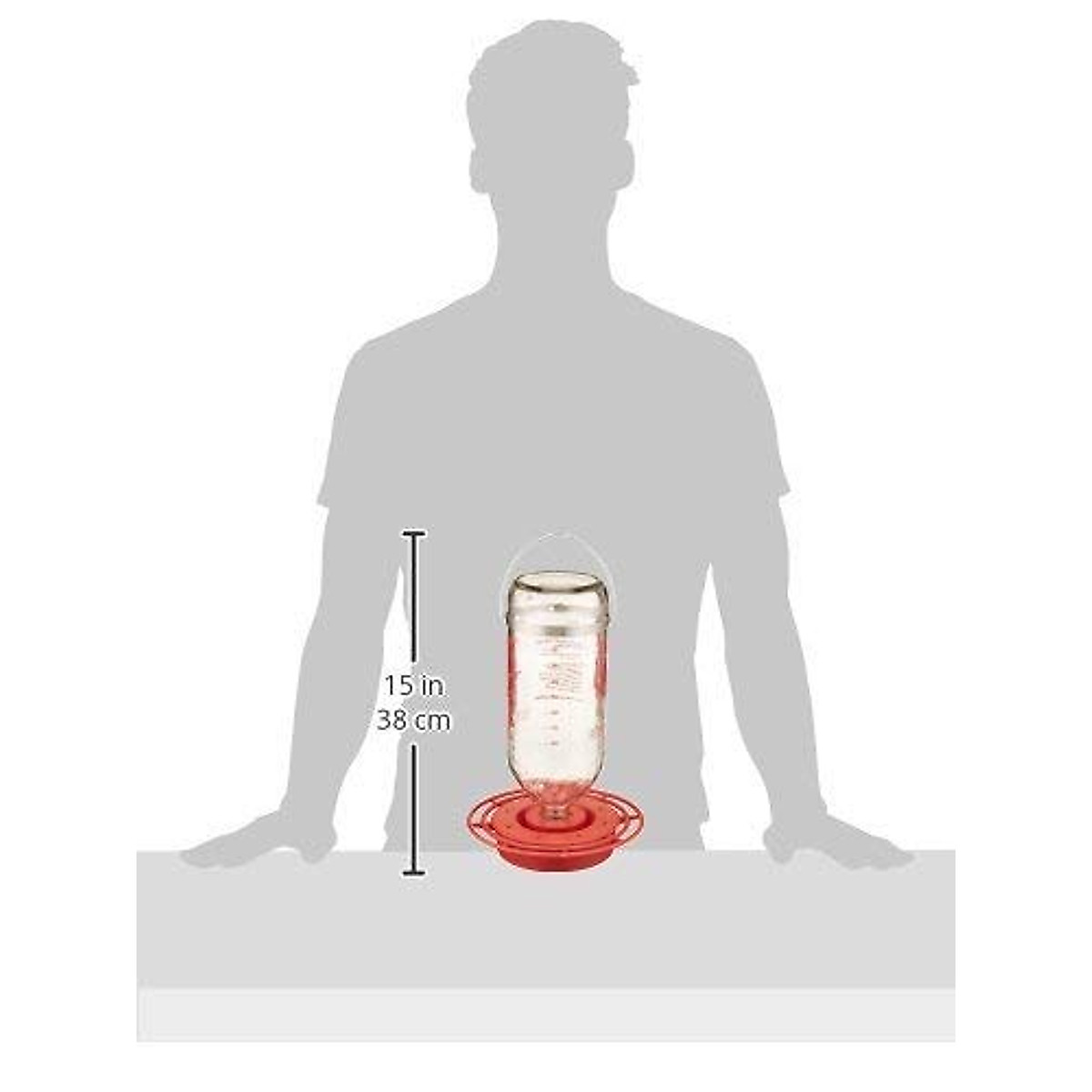 2 Pack of Best-1 Glass Hummingbird Feeders, 32 oz. Each