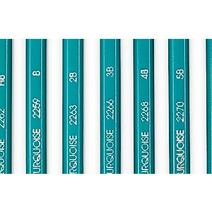 Prismacolor Premier Turquoise Graphite Sketching Pencils, Soft Leads, 12 Count