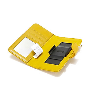 Nicole Lee 2 Pieces Phone Case Wallet Crossbody Wallet with Crossbody Strap, Vegan Leather, Phone Size Fits Most (MUSTARD)