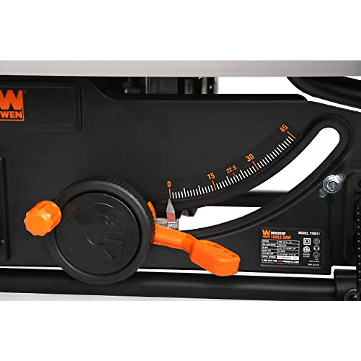 WEN TT0811 11-Amp 8.25-Inch Compact Benchtop Jobsite Table Saw, Black