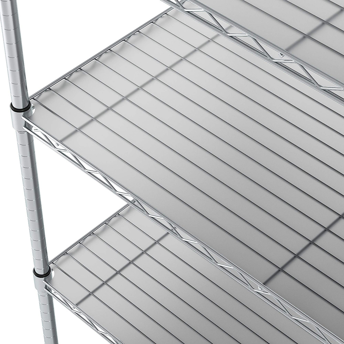 Thirteen Chefs Industrial Shelf Liners 48 x 24 Inch, 5 Pack Set for Wired Shelving Racks, Clear Polypropylene