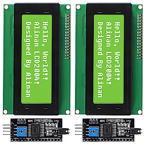Alinan 2pcs IIC I2C TWI Serial LCD 2004 20X4 Display Green Screen with IIC I2C Module Interface Adapter