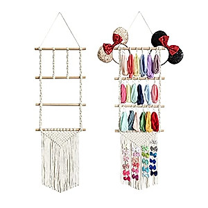 ZeJlo Headband Holder Hair Bows Organizer for Girls, Baby Headbands Hair Accessories Organizer, Storage Bohemian Style, Hand-Crafted