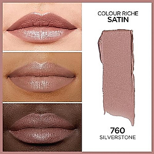 L’Oréal Paris Colour Riche Original Creamy, Hydrating Satin Lipstick with Argan Oil and Vitamin E, Silverstone , 1 Count