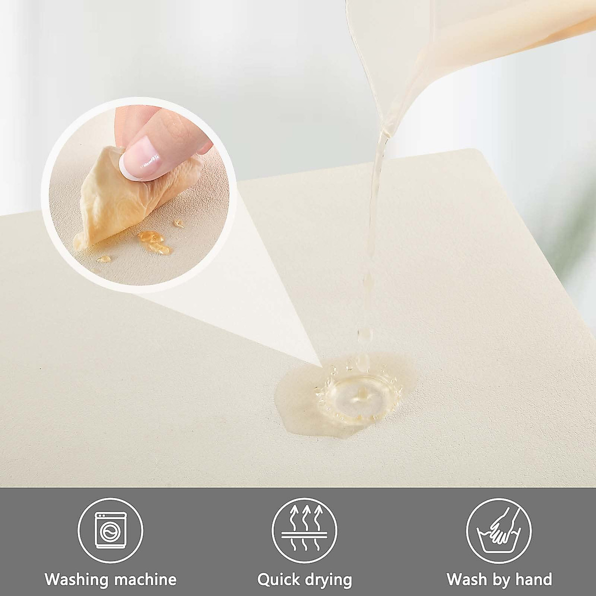 Tatenale Coffee Mat Leather Coffee Bar Mat Coffee Maker Mat for Countertops Absorbent Dish Drying Mat 18x12Inch Boho Retro