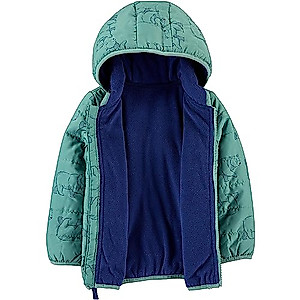 Simple Joys by Carter's Baby Boys' Puffer Jacket, Green Bear, 4T