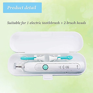 2 Pcs Electric Toothbrush Travel Case, Portable Travel Toothbrush Holder for Philips sonicare and Other Electric Toothbrush Set by VeniCare (Blue&White)