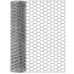TOYPOPOR Chicken Wire 16'' x 396''(40cm x 10m), Outdoor Anti-Rust Hexagonal Galvanized Chicken Wire Mesh Fencing to Protect Gardening Plants Vegetables Flowers Fruits From Dogs Rabbits Squirrels, 32ft
