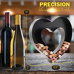 Decomil Wine Cork Holder (Heart) | Decorative Wine Cork Holder (Heart) | Wall Art Cork Holder Decor (Heart)