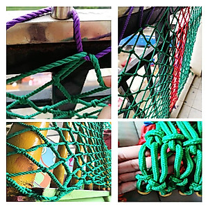Child Pet Cat Safety Anti-Fall Net Multi-Purpose, Nylon Safety Net Green, Balcony Stairs Child Baby Pet Anti-Fall Net, Outdoor Climbing, Plant Flower Climbing Net, Grid 4mm * 6cm (Size : 1 * 2M)